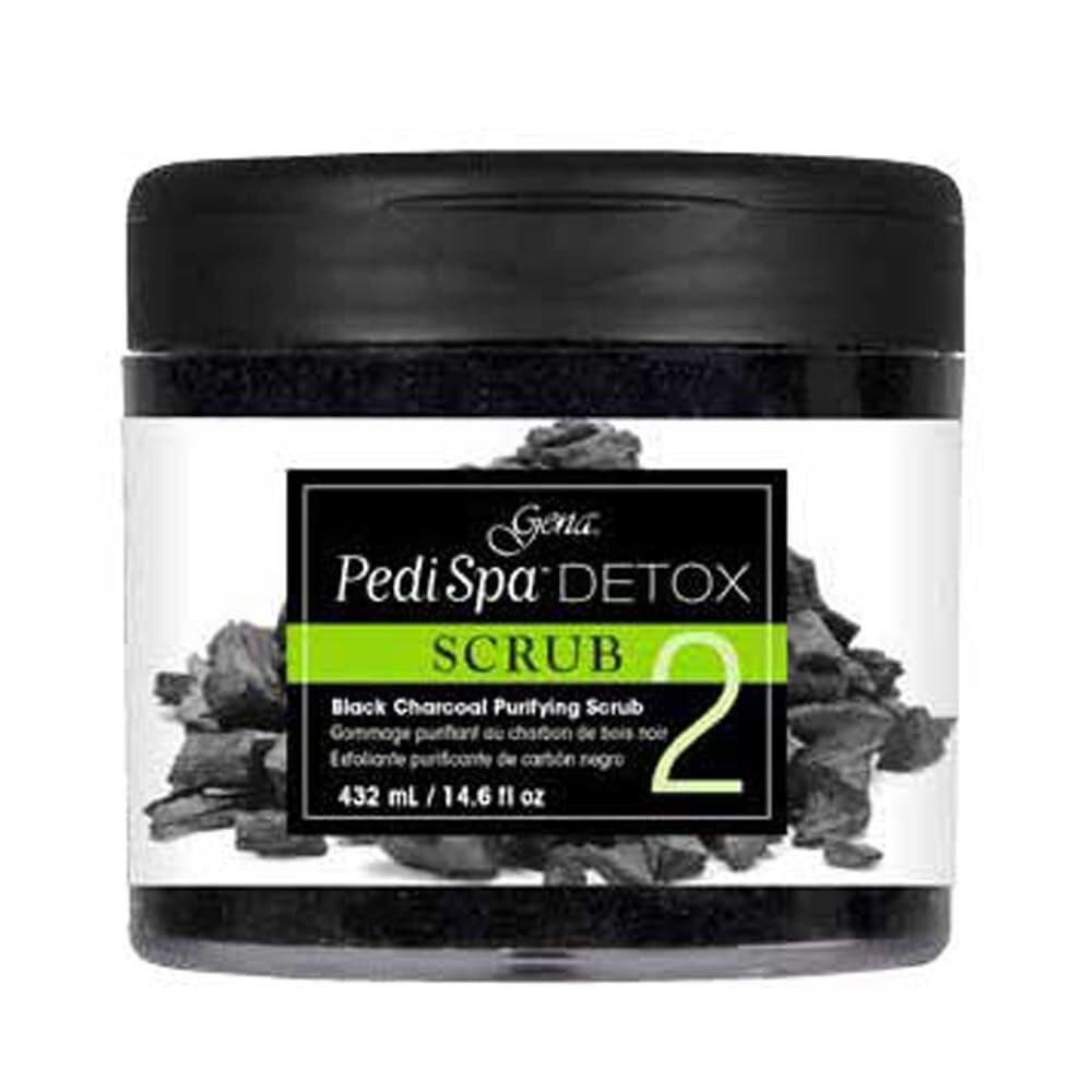 Gena Pedi Spa Detox Black Charcoal Purifying Scrub 432ml – Professional ...